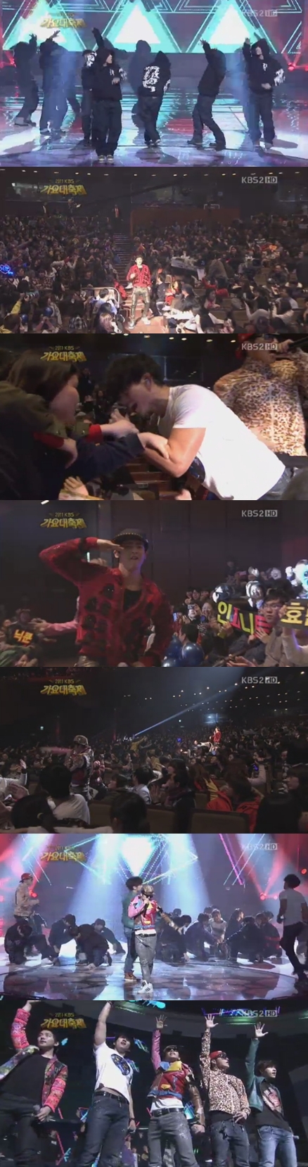 2PM 방청석 난입 ‘열광의 도가니’ (KBS 가요대축제) - 손에 잡히는 뉴스 눈에 보이는 뉴스 - 뉴스엔