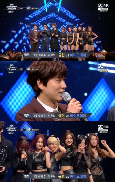 ‘엠카’ 1위후보 규현 “AOA보다 나은점? 내가 더 외로워” - 손에 잡히는 뉴스 눈에 보이는 뉴스 - 뉴스엔