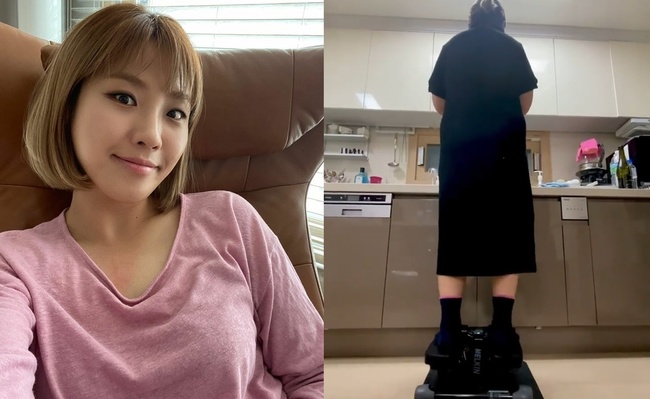 ‘50㎏ 감량’ 권미진, 설거지 중에도 운동‥출산 후 다이어트ing[SNS★컷] - 손에 잡히는 뉴스 눈에 보이는 뉴스 - 뉴스엔