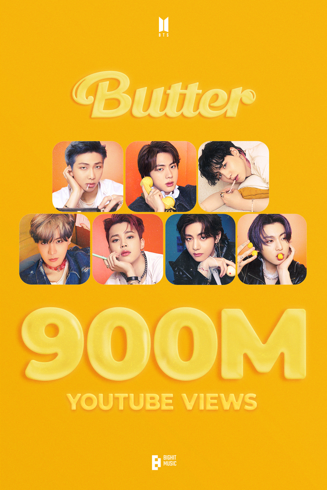 방탄소년단 ‘Butter’ MV 9억뷰 돌파…통산 8번째 9억뷰 - 손에 잡히는 뉴스 눈에 보이는 뉴스 - 뉴스엔