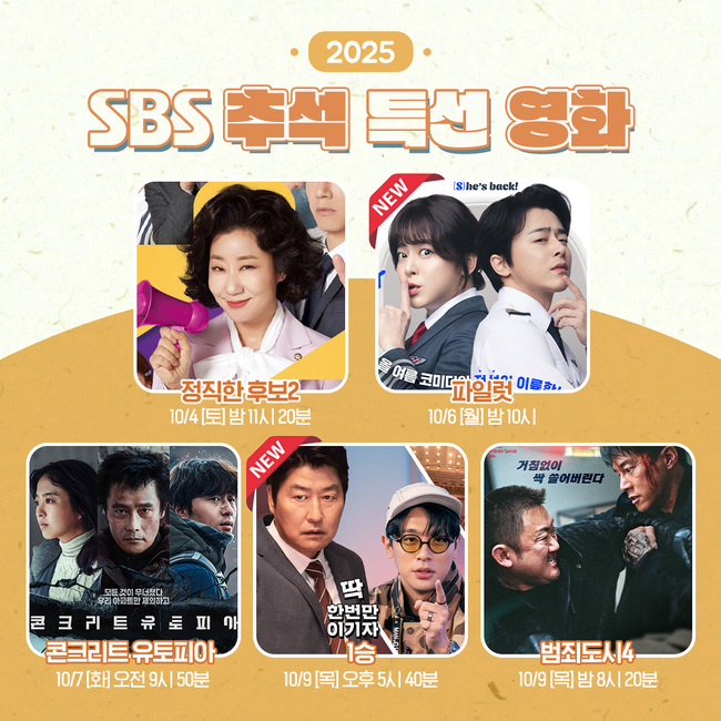 라미란→조정석, 각양각색 장르 SBS 추석특선영화 - 손에 잡히는 뉴스 눈에 보이는 뉴스 - 뉴스엔